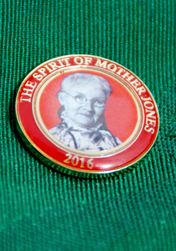 Mother Jones badge | The Spirit of Mother Jones Festival